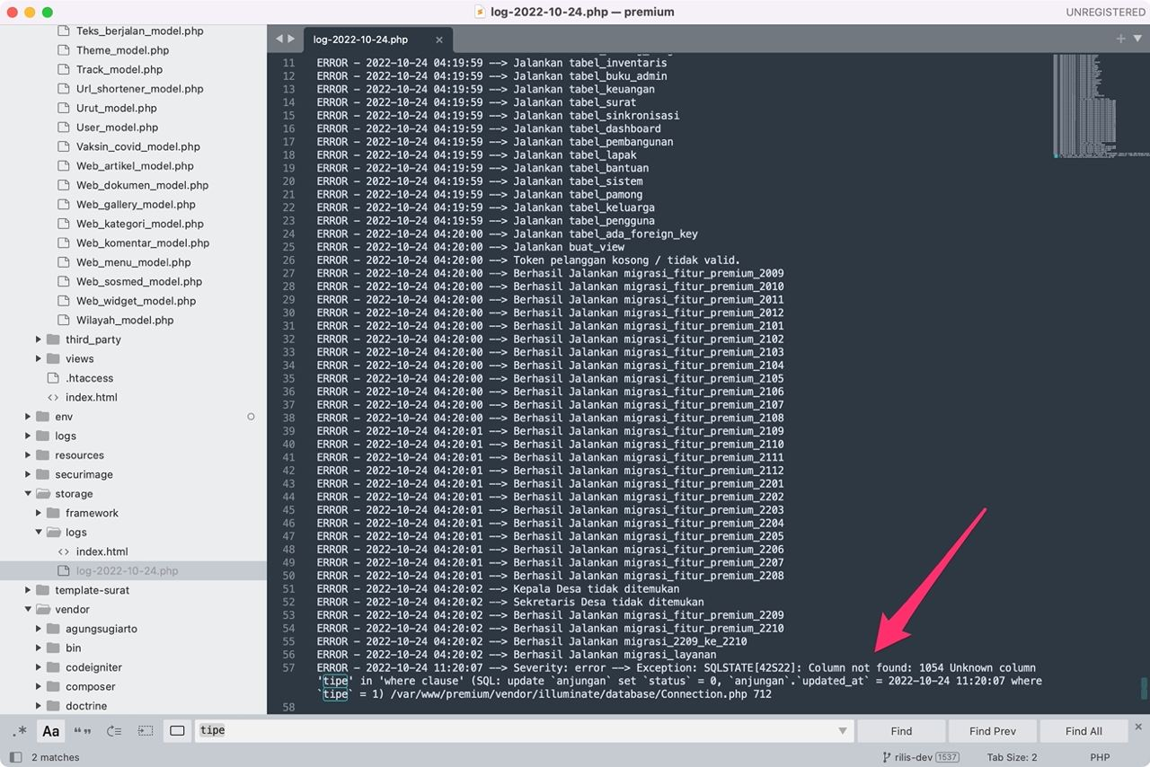 Error pada migrasi install baru dengan database yang kosong. · Issue ...