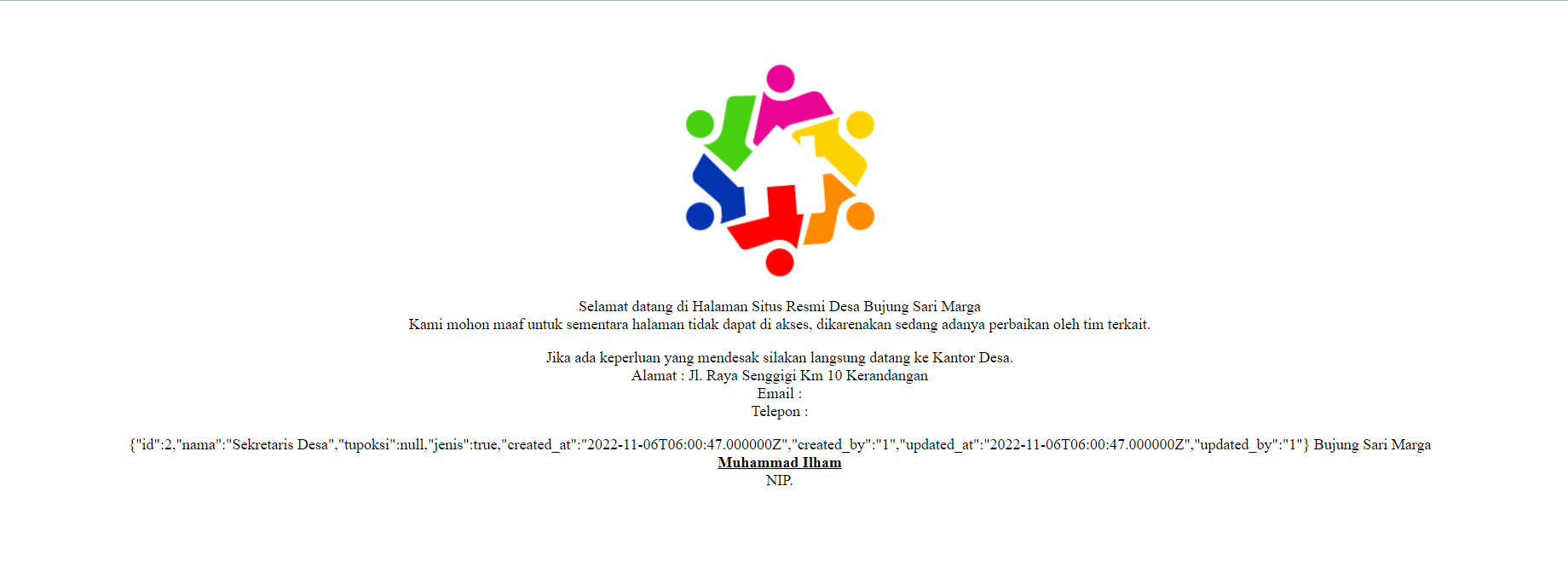 Muncul Data Json Pada Mode Web Non Aktif Sama Sekali · Issue 5947 · Opensidopensid · Github 