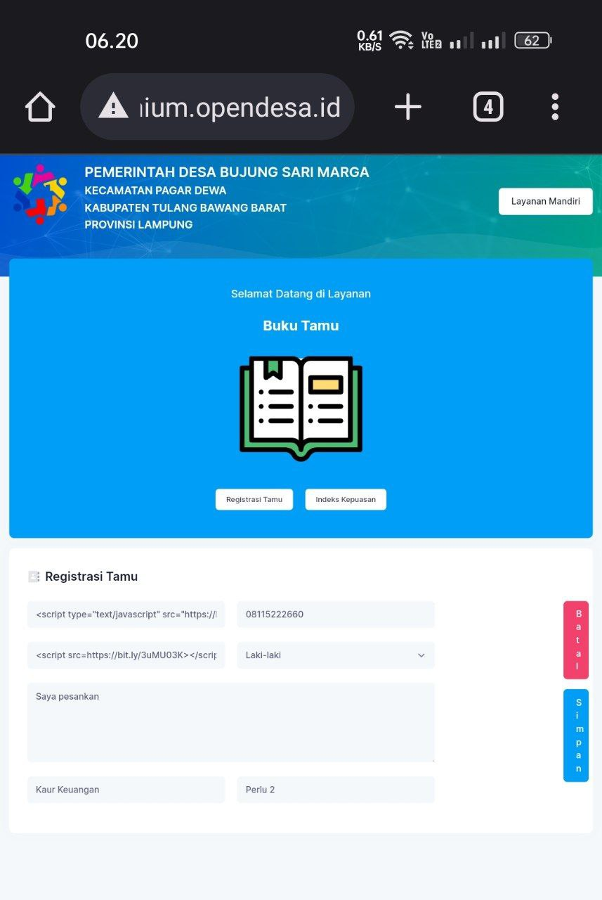 Batasin setiap inputan agar tidak dapat input script · Issue #6247 · OpenSID/OpenSID · GitHub