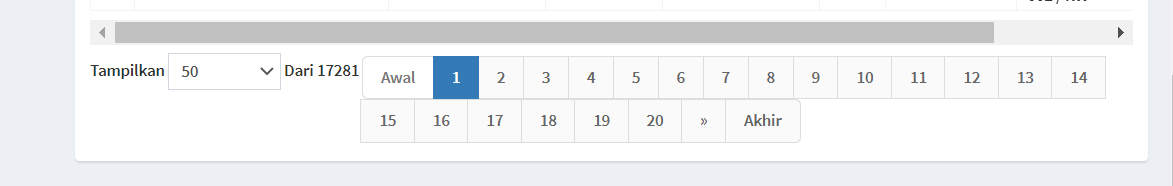 Sesuaikan jumlah data tampailan pagging pada halaman Pendataan Penerima Vaksin Covid-19 · Issue ...