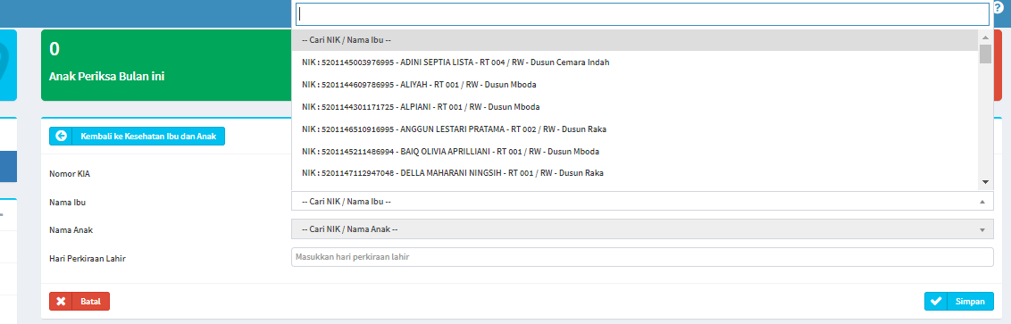 Permintaan fitur: Tambahkan Infinite Scroll pada menu stunting ...