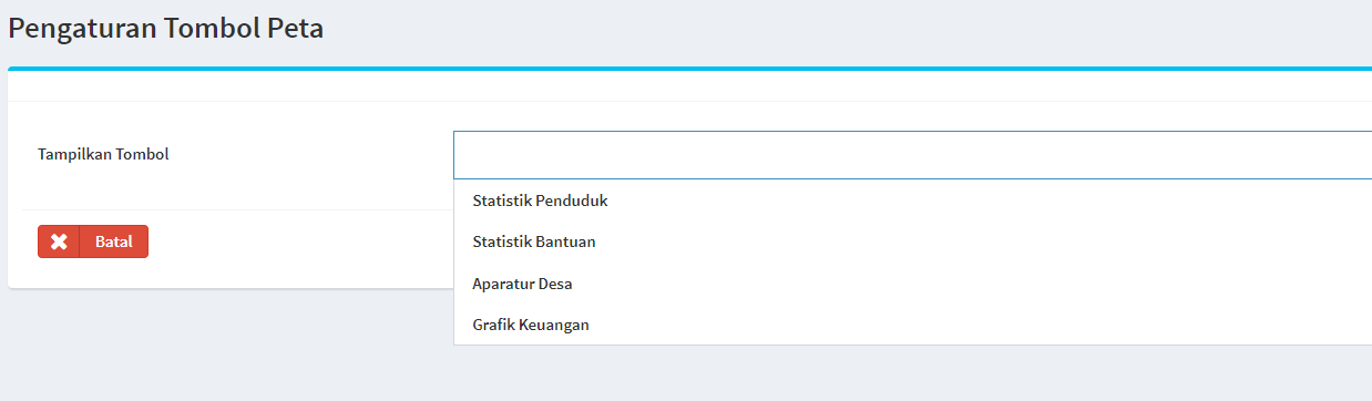 Tombol pada bagian peta perlu ditambahkan pengaturan agar bisa ditampilkan sesuai peraturan ...
