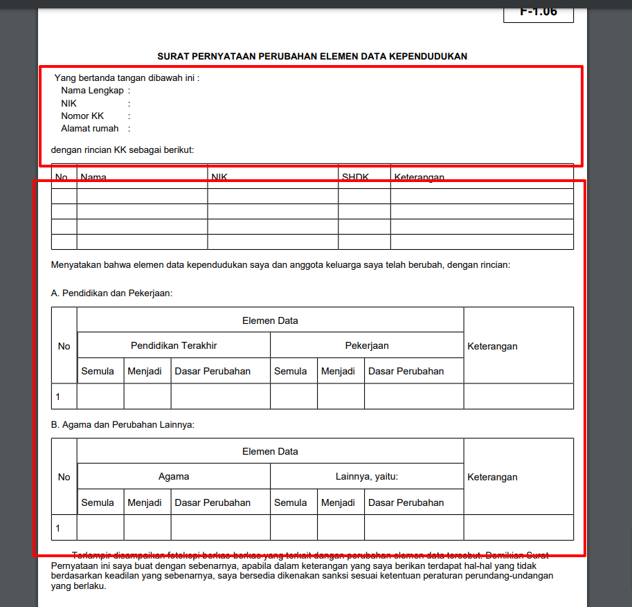 Bug/error: Data lampiran kosong pada surat Keterangan Beda Identitas (pindahkan ke lampiran ...