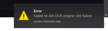 Failed to init ocr engine · Issue #54 · OneMoreGres/ScreenTranslator · GitHub