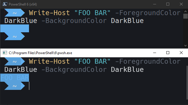A color is always brighter as Foreground than Background · Issue #677 ...