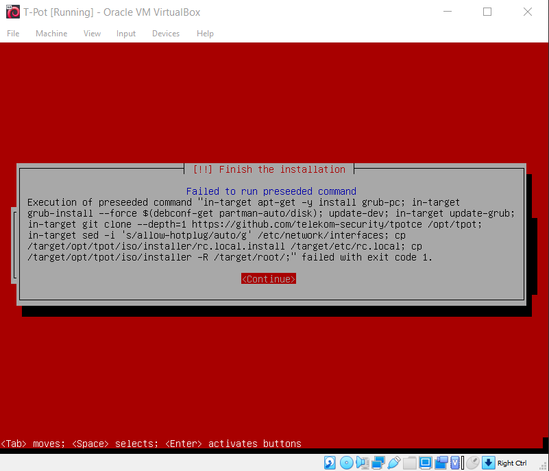 T-Pot Failed to Run Preseeded Command Issue · Issue #848 · telekom-security/tpotce · GitHub