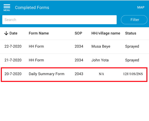 RVL-951 - Create a view that shows all completed form statuses with the ability to search and ...