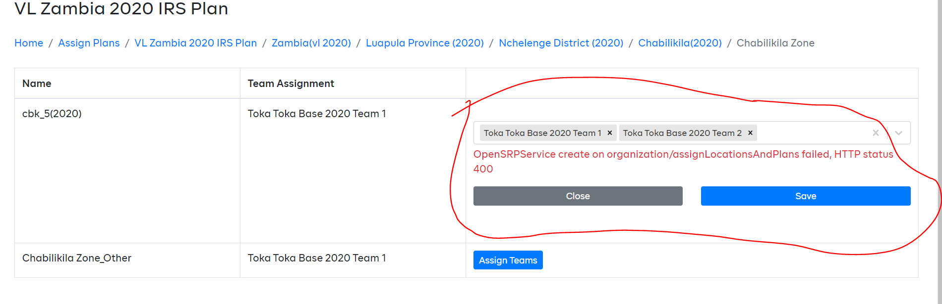 Error 400 When Updating Team assignment made through API on the WebUI · Issue #620 · opensrp ...