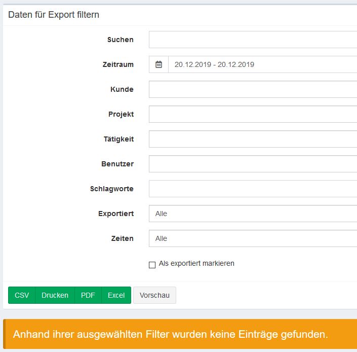 export empty · Issue #1333 · kimai/kimai · GitHub