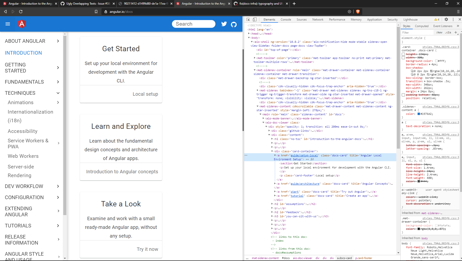 Ugly Overlapping Texts · Issue #38439 · angular/angular · GitHub