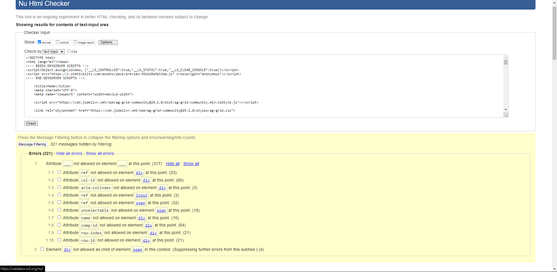 Html Errors · Issue 6223 · Ag Grid Ag Grid · Github