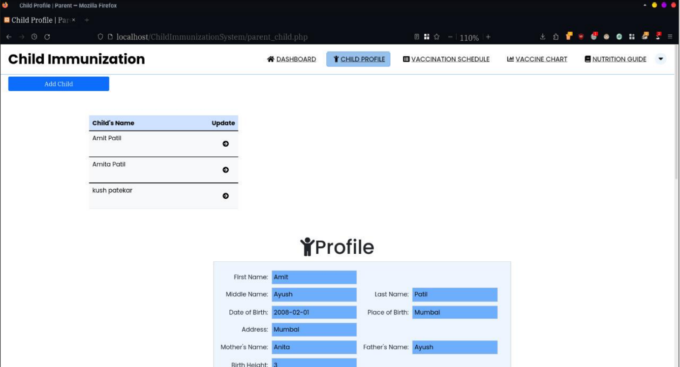 GitHub - Kunalshetye321/ChildImmunizationSystem
