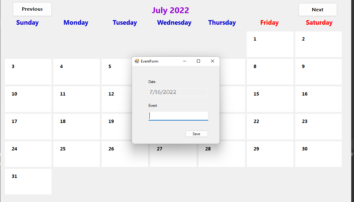 GitHub - DvirAsaf/HW_Calendar