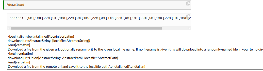 Bug: Can't render the tex output of julia documents · Issue #183 · executablebooks/MyST-NB · GitHub