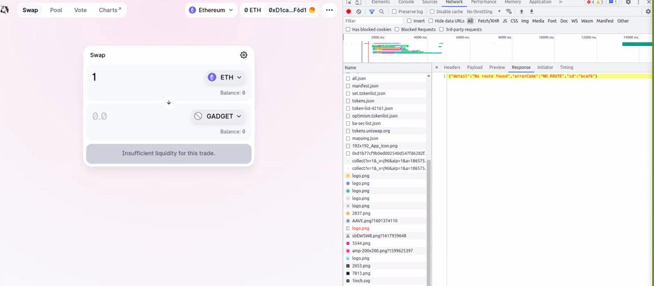 "Insufficient liquidity for this trade" for V2 tokens. · Issue #3500 · Uniswap/interface · GitHub