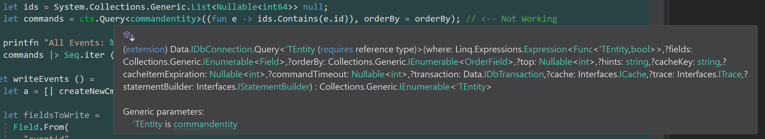 Question: OrderBy not working, sqlite? (F#) · Issue #570 · mikependon/RepoDB · GitHub
