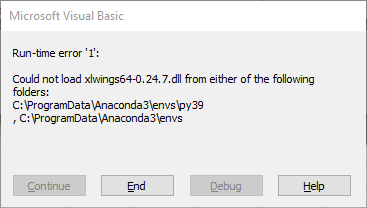dll not found for shared Anaconda installations · Issue #1719 · xlwings/xlwings · GitHub