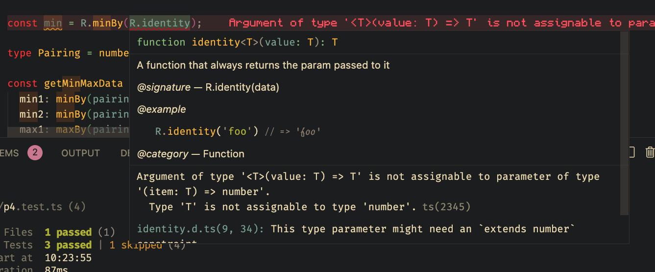 maxBy / minBy should work with no callback for an array of numbers · Issue #230 · remeda/remeda ...