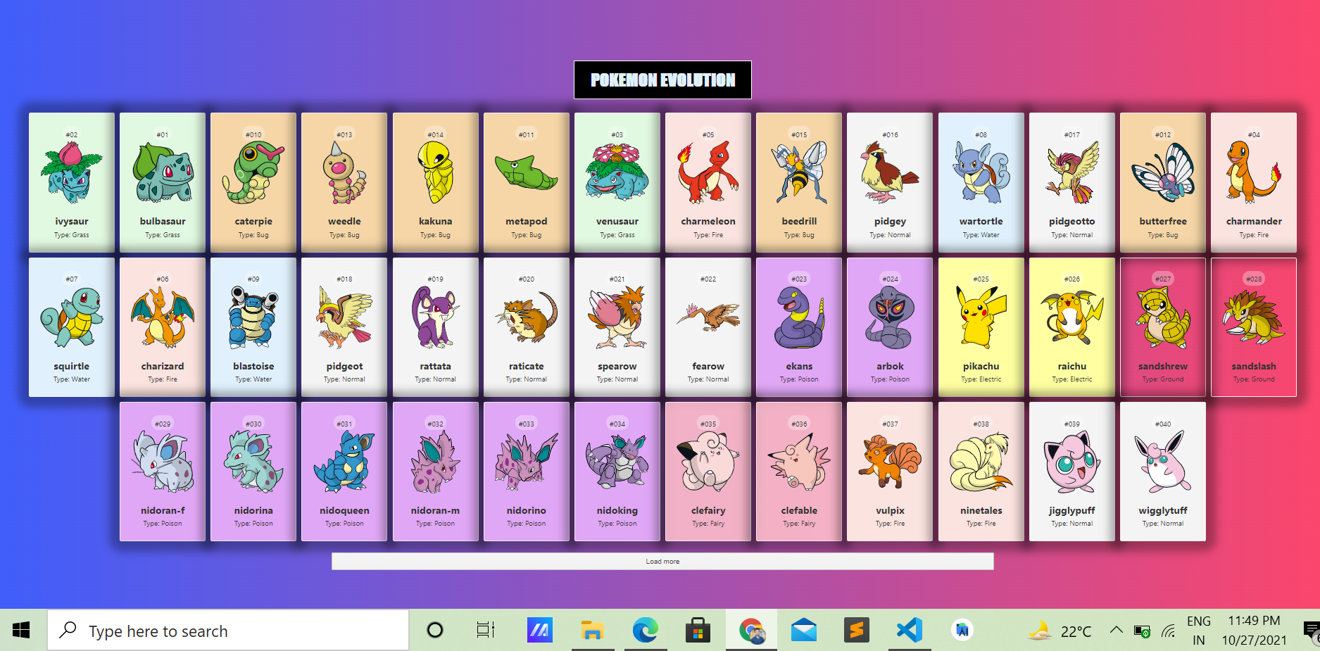 GitHub - ashok148/pokemon_api_webapp: See Live Demo
