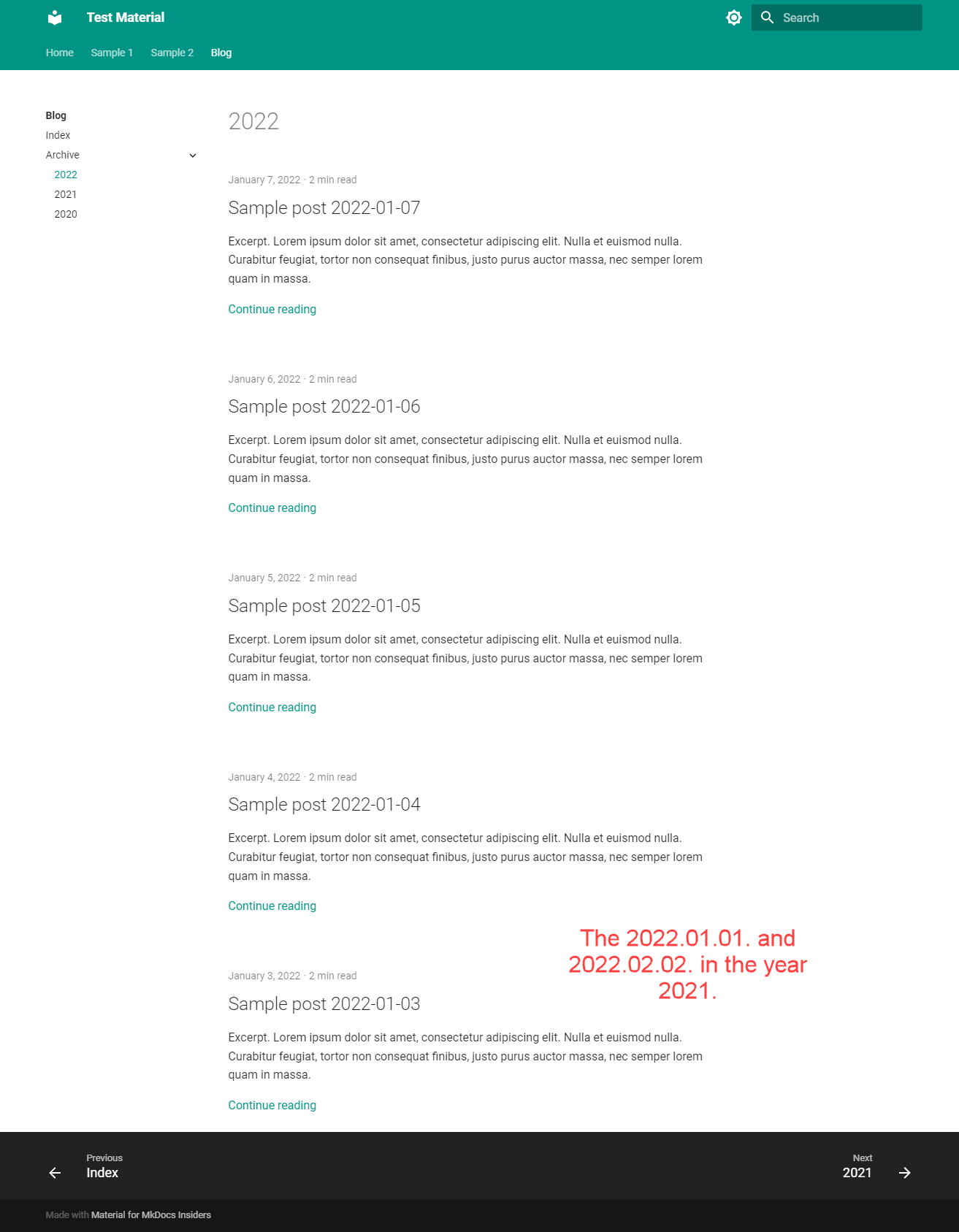 Wrong Archive Date Group · Issue 4389 · Squidfunk Mkdocs Material · Github