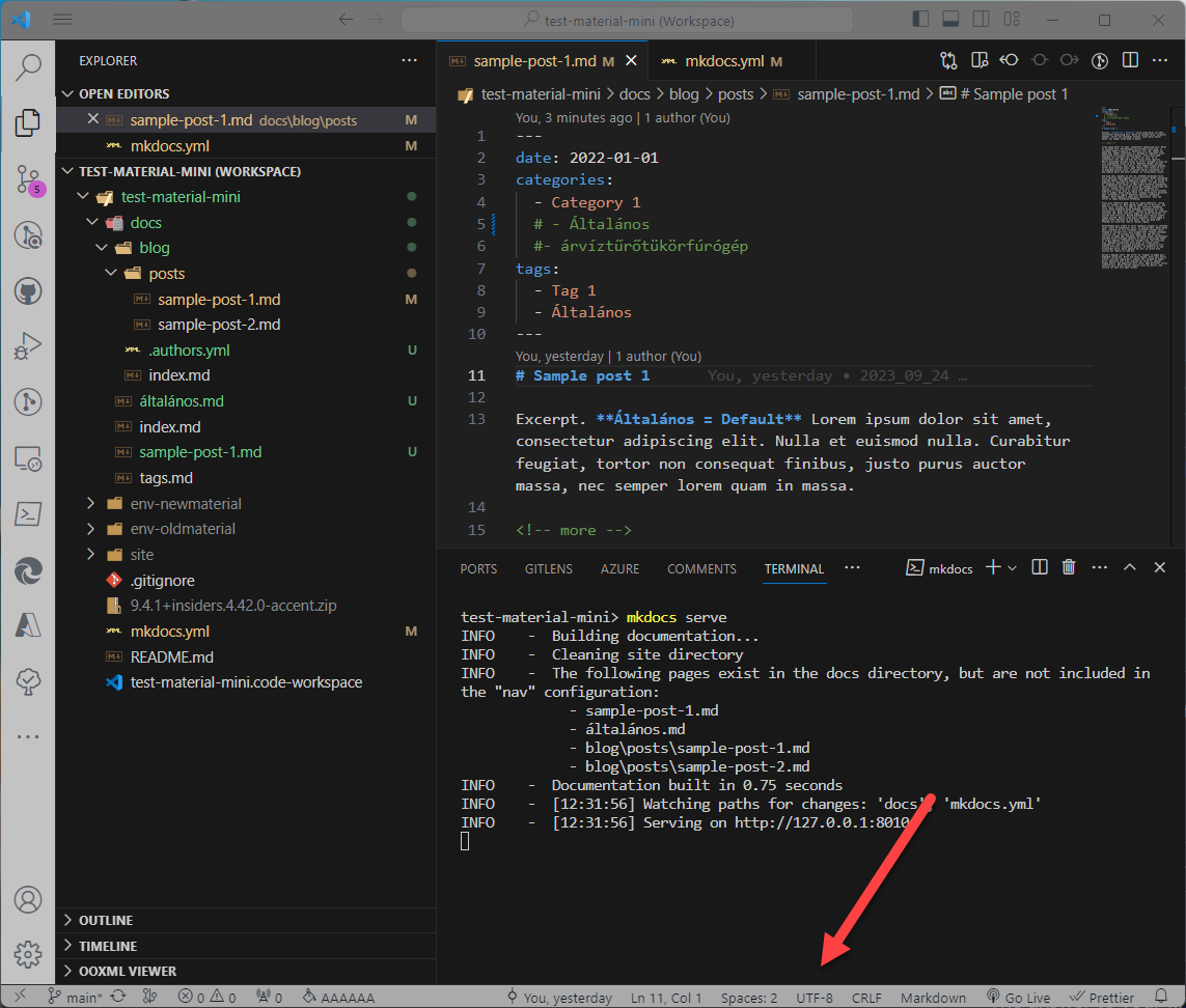 Blog category accent problem · Issue #6069 · squidfunk/mkdocs-material · GitHub