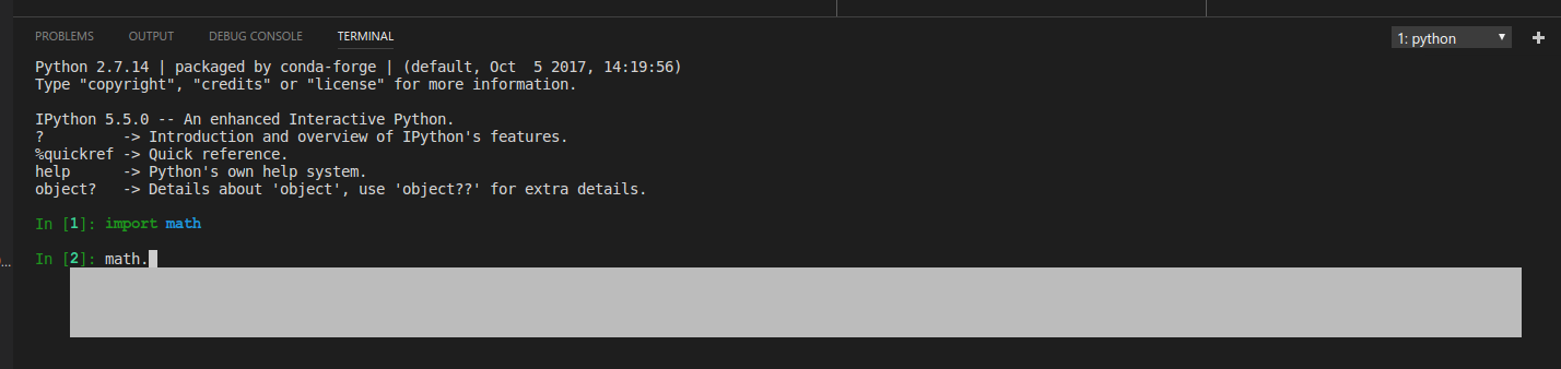 Terminal does not show autocomplete suggestions in ipython/jupyter console. · Issue #39118 ...