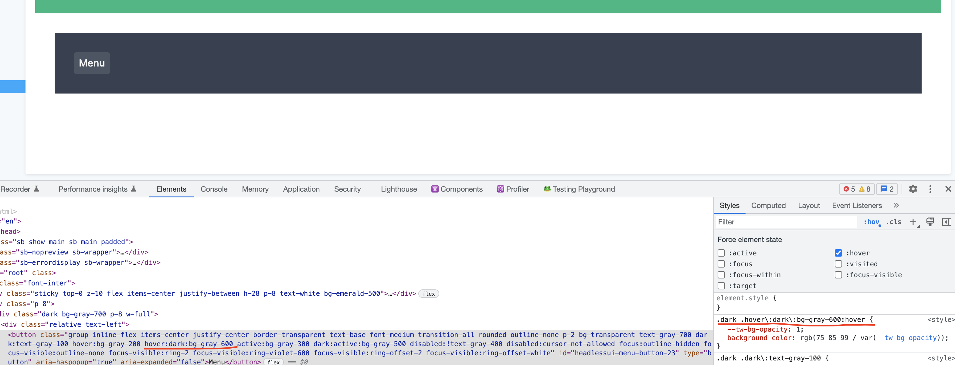 Dark mode classes not working as expected based on the documentation · tailwindlabs tailwindcss ...