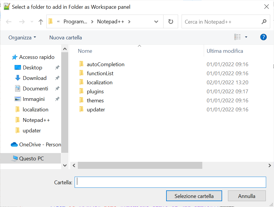 Missing translation on Dialog Title "Select a folder to add in Folder ...