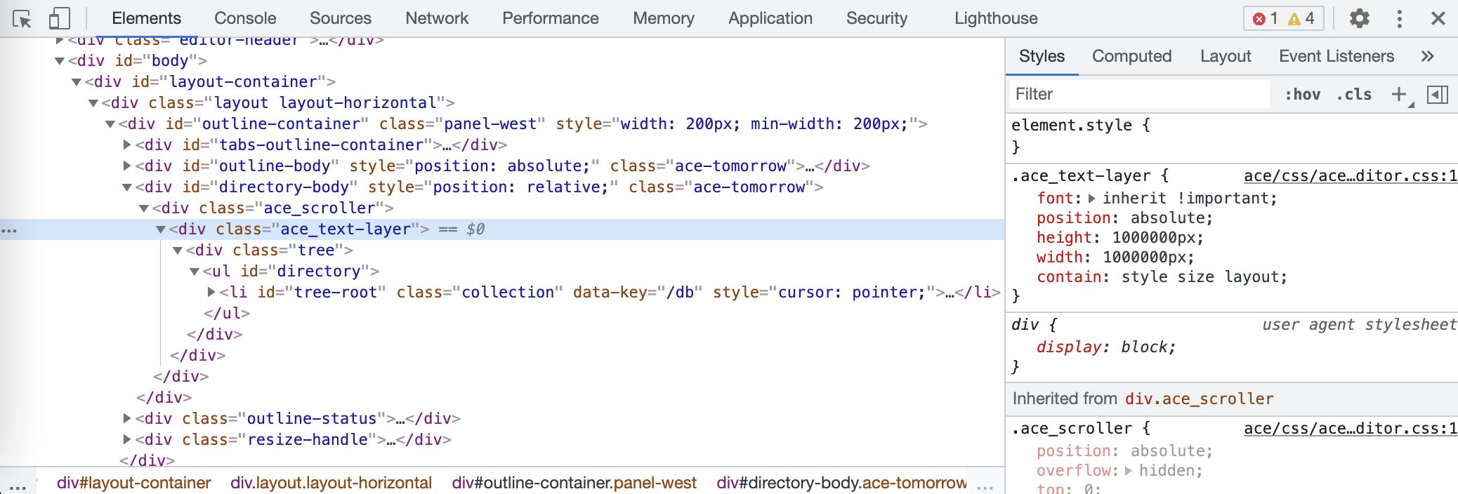 Bug Directory And Outline Sidebar Pane Area Is 10000002 Pixels · Issue 317 · Exist Dbexide 
