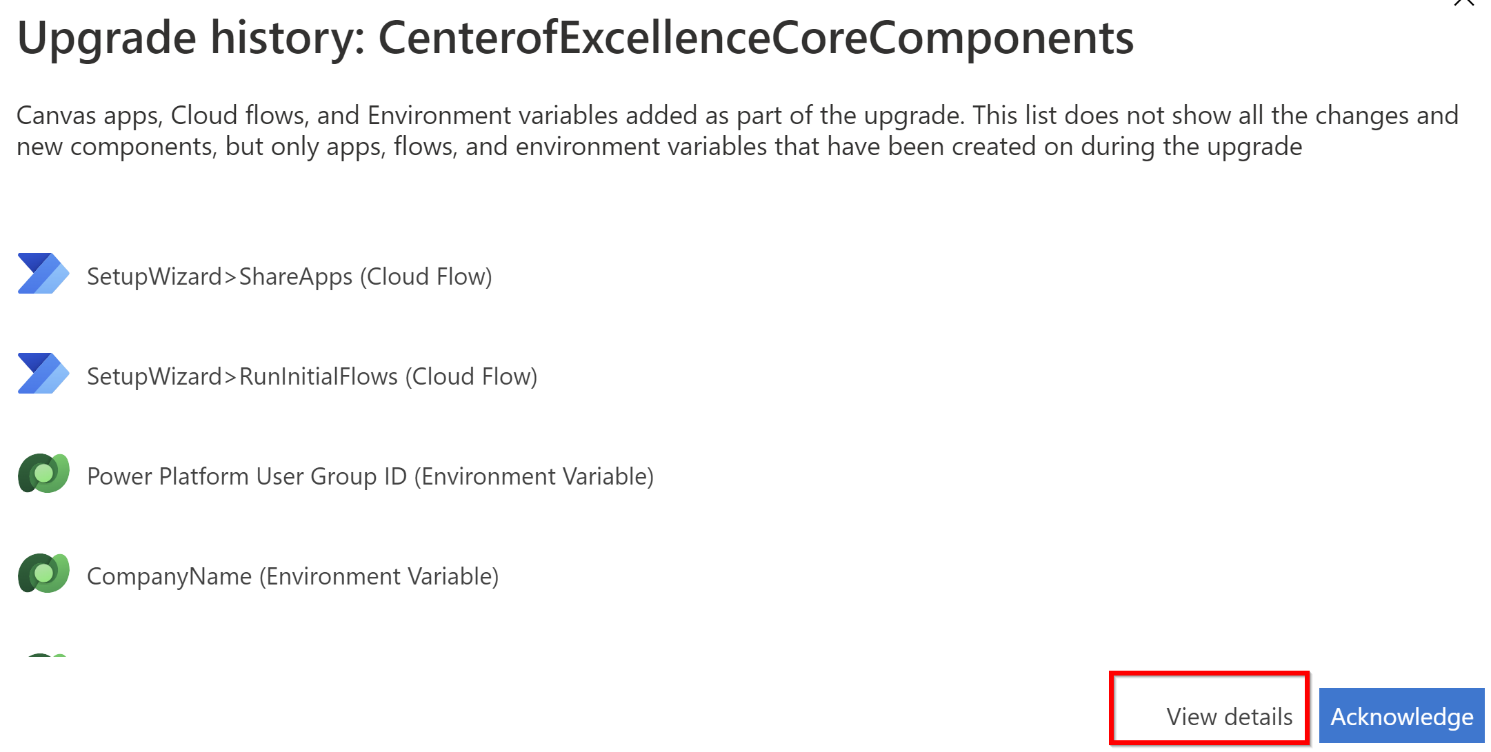 [CoE Starter Kit - BUG] Setup wizard "view details" links are not working · Issue #4420 ...