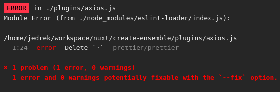 error Delete `·` prettier/prettier · Issue #6328 · prettier/prettier · GitHub