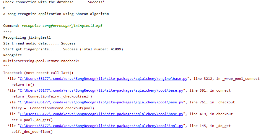 无法成功识别歌曲，报数据库的错误 · Issue #4 · aynakeya/SongRecogn · GitHub
