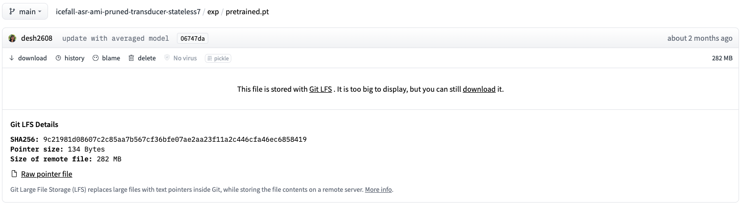 Error during loading of pretrained model · Issue #841 · k2-fsa/icefall · GitHub