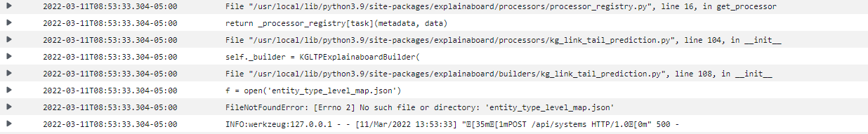 error logs when deployed in web app (kb task) · Issue #122 · neulab/ExplainaBoard · GitHub