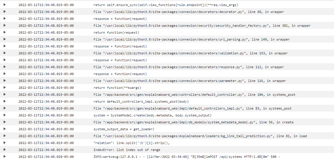 error logs when deployed in web app (kb task) · Issue #122 · neulab/ExplainaBoard · GitHub