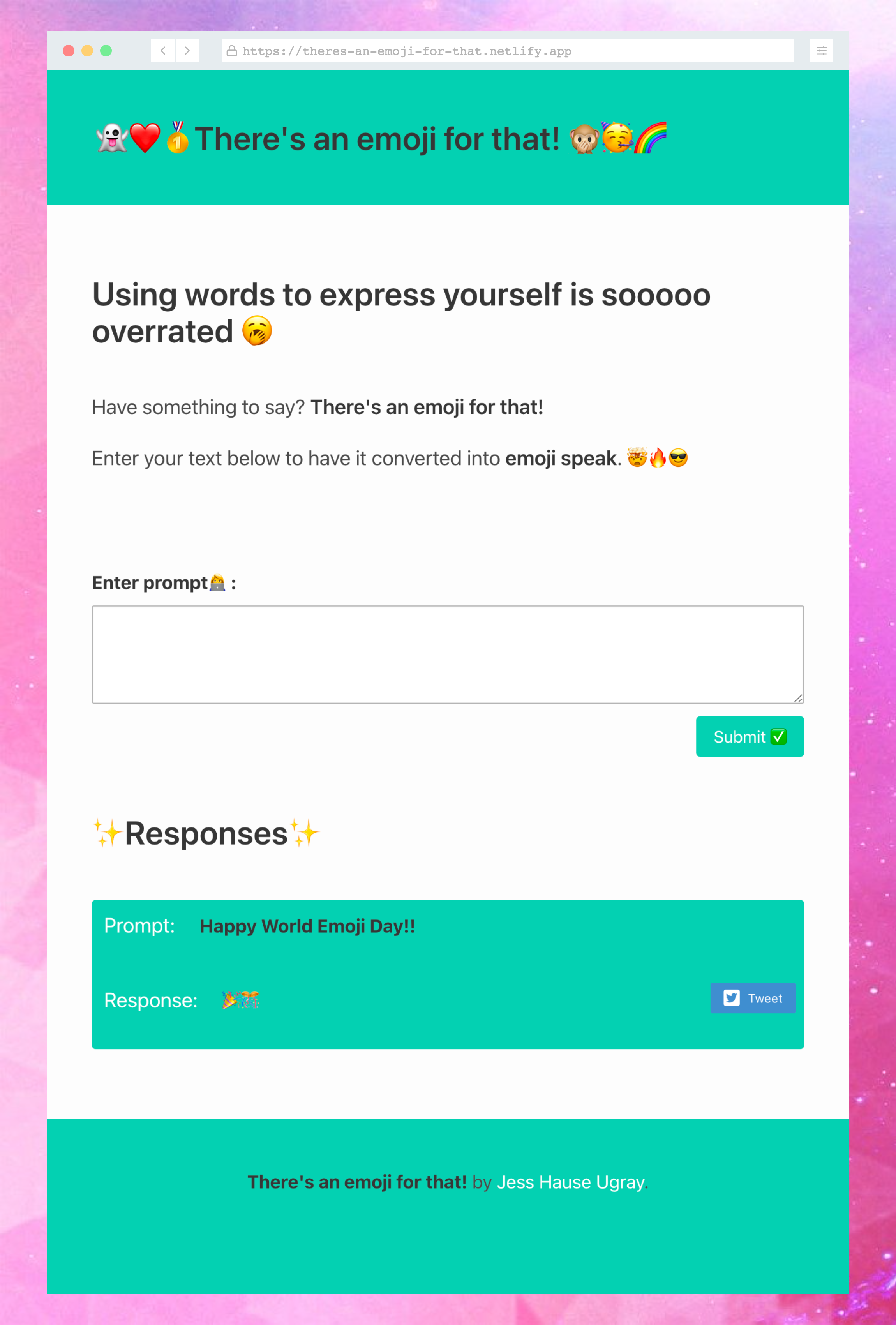 GitHub - jhugray/GPT-3-Emoji: A front-end application to convert text into "emoji speak" using ...