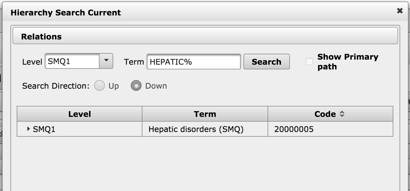 Release 2 : Priority 1 : IA Hierarchy Search Target : Expand icon is ...