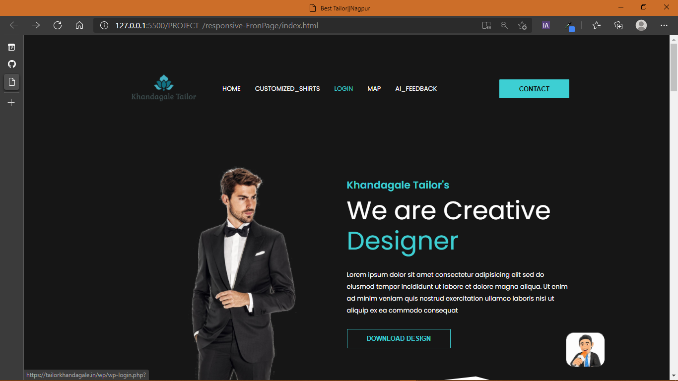 GitHub - Khandagale-Saurabh/PEP-HACK-2: Created Website for Tailor