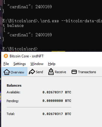 Balance displayed different between bitcoin core and ordinal · Issue ...
