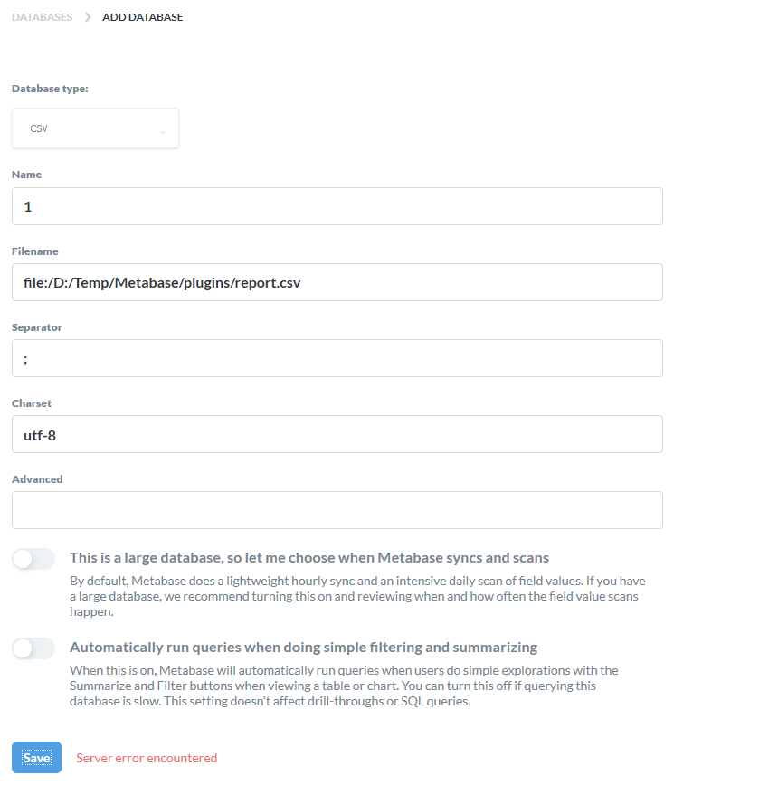Cant Load CSV · Issue #2 · Markenson/csv-metabase-driver · GitHub