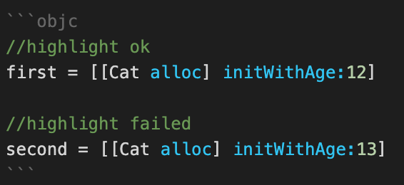 objc and obj-cpp highlighting failed when used as embedded grammar in markdown · Issue #582 ...