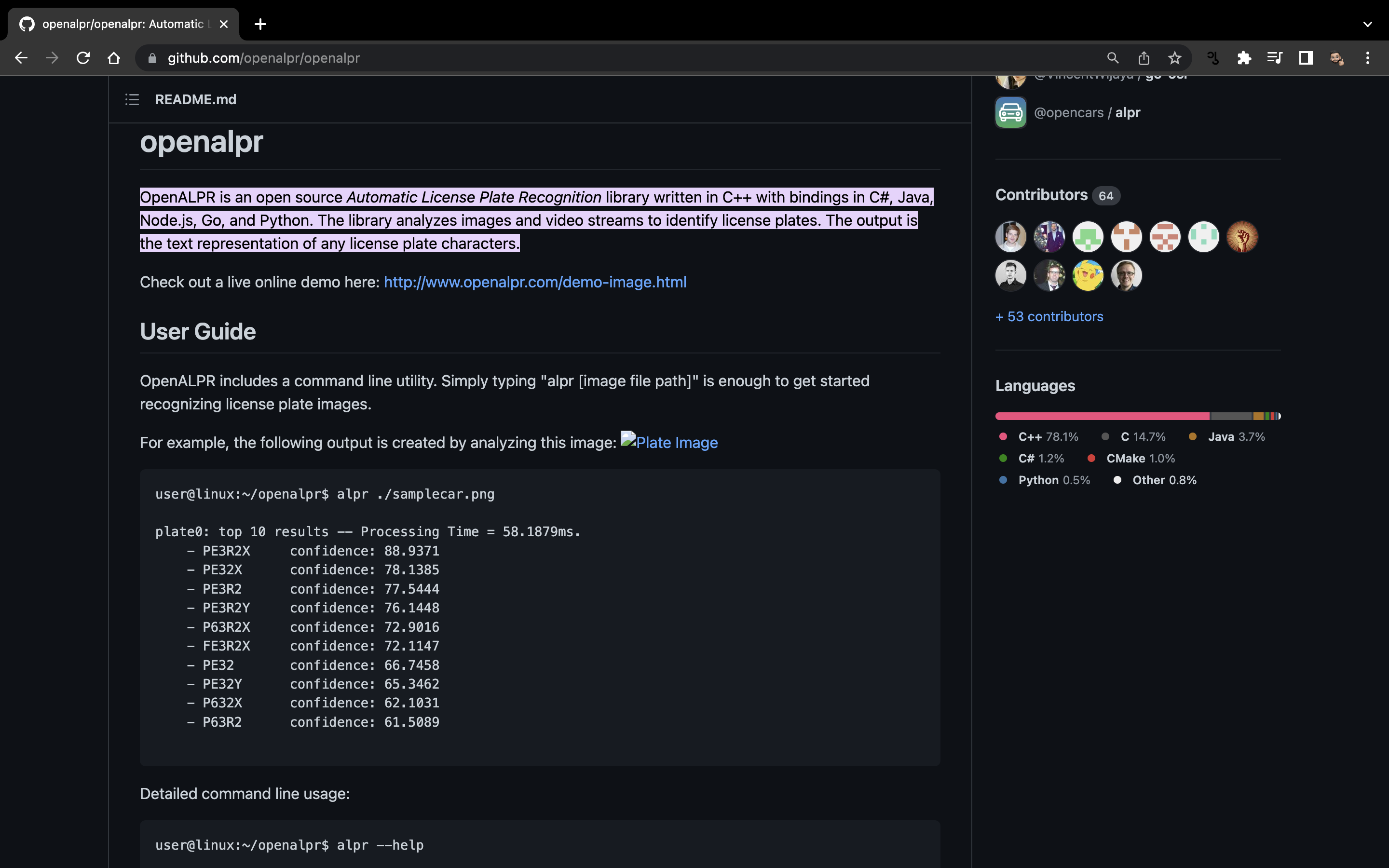 Image Unavailable In Readme Md · Issue 973 · Openalpr Openalpr · Github