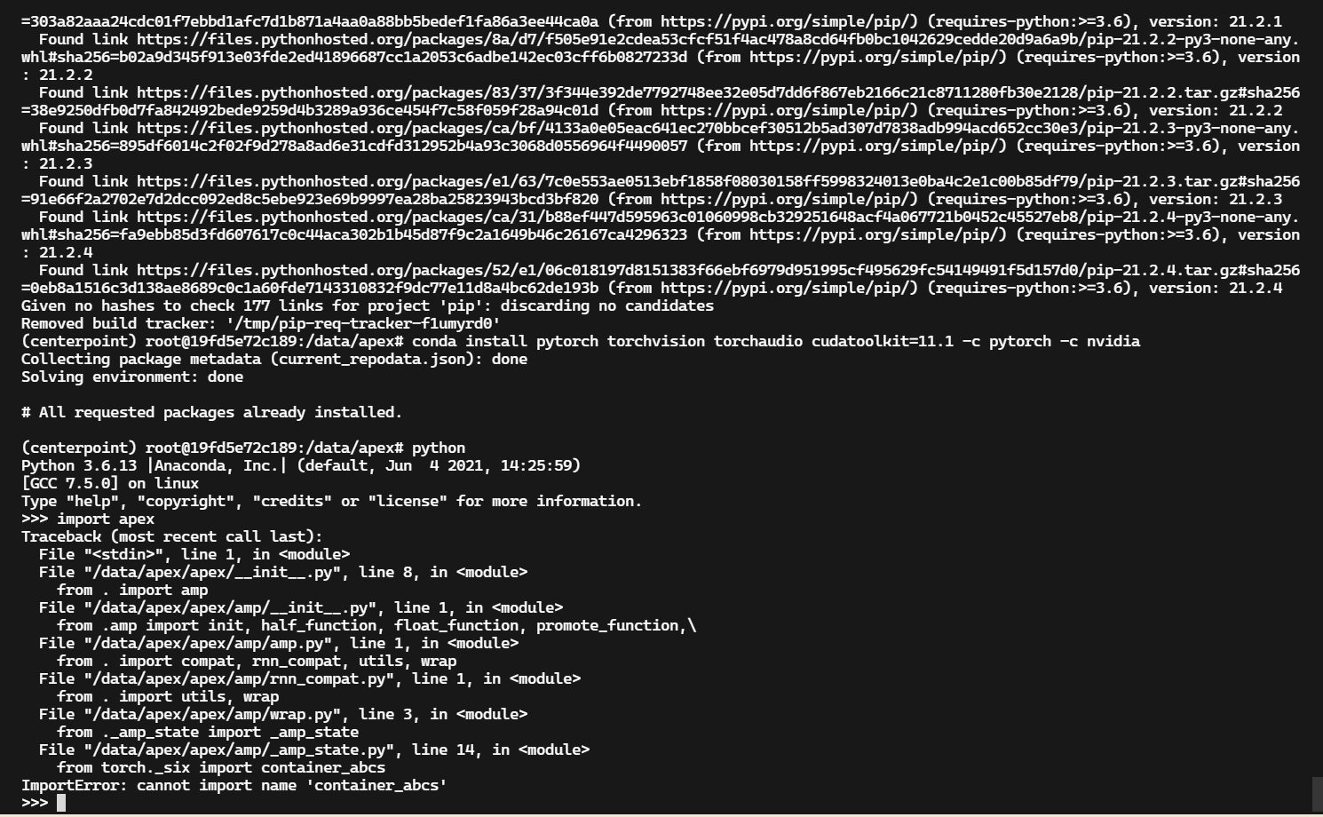 How to install apex? · Issue #202 · tianweiy/CenterPoint · GitHub