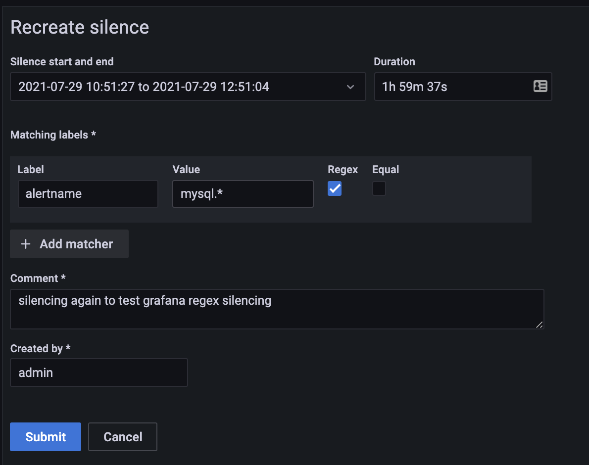 Alerting: Regex silence rule didn't work (OR: Regex silence rule UI is confusing) · Issue #37362 ...