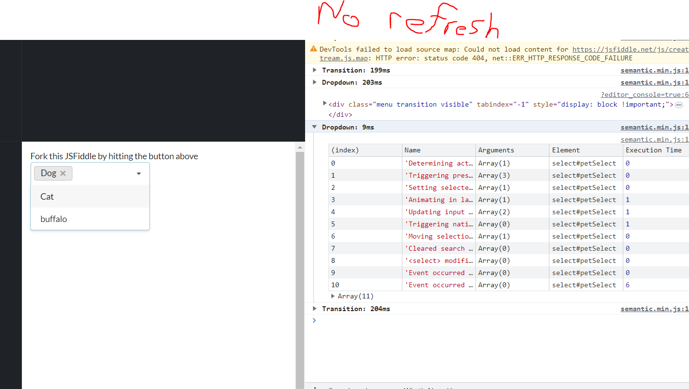 'multiple' Dropdown Refreshing on First Selection or emptying selection of option in Dropdown ...