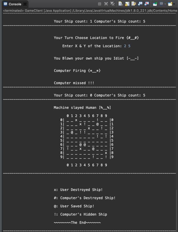 GitHub - kritika32/BattleShip_Game: A simple Java Game to strengthen ...