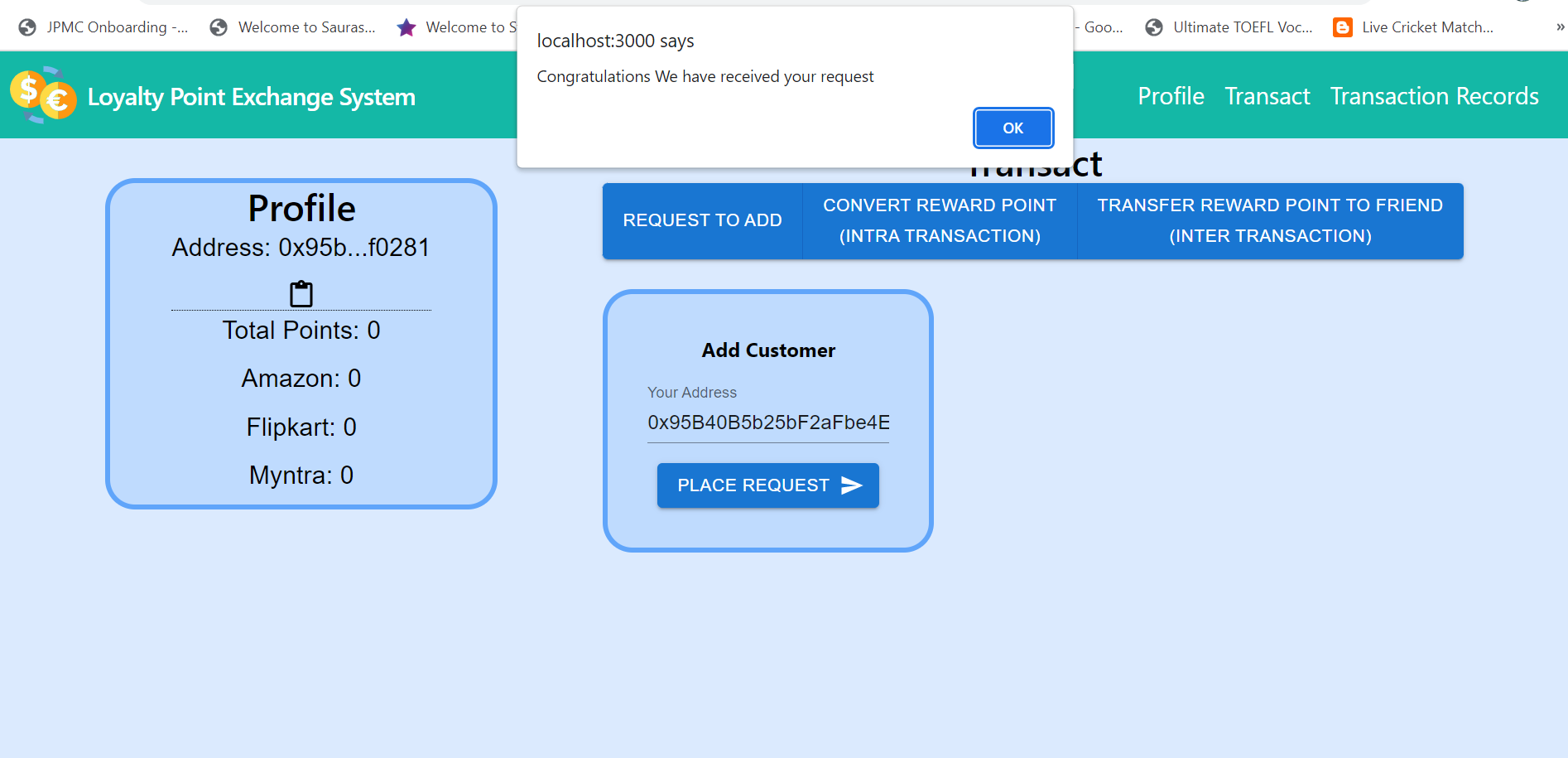 GitHub - hartik123/Loyalty-Point-Exchange-System-with-Blockchain ...