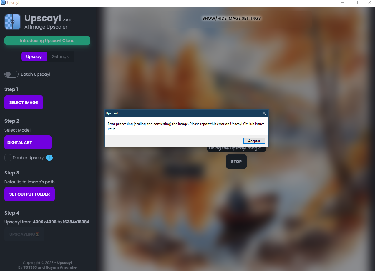 Error: Input image exceeds pixel limit · Issue #469 · upscayl/upscayl · GitHub