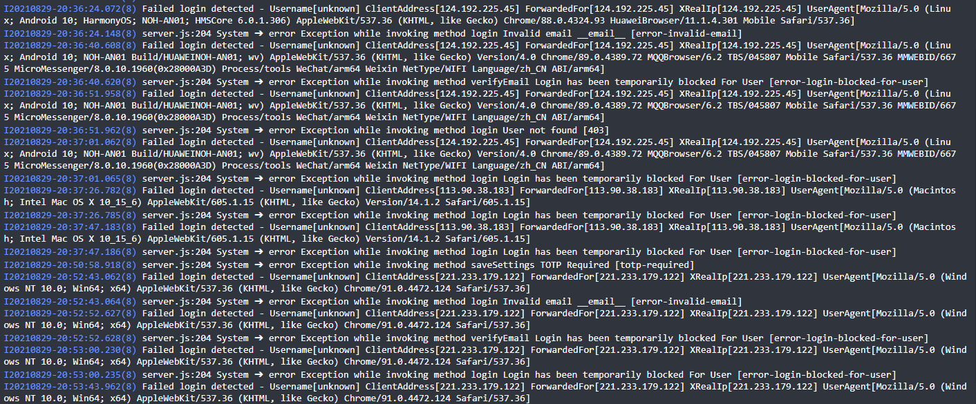 user cant login (error Exception while invoking method login Invalid email __email__ [error ...