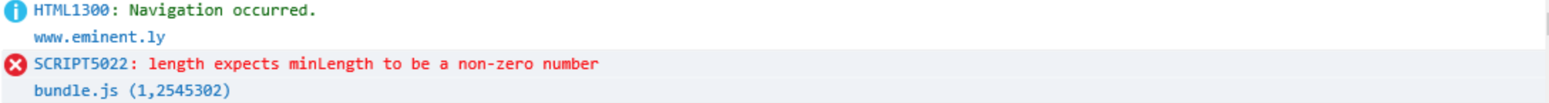 IE 11 fails on Lock loading: minLength seems to not be configured in password policy · Issue ...
